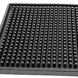 ZOENHOU 3 PCS 12 x 18 Inch Bar Service Mat, Black PVC Heavy Duty Barber Spill Mats, Non-Slip Heat Resistant Protective Pad Tools Countertop Spill Bar Mat for Bar, Kitchen, Restaurant, Hotel