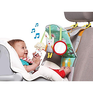 Taf Toys Play & Kick Car Seat Toy | Baby’s Activity & Entertaining Center. Keep Baby Calm While Driving. Important - Suitable ONLY for Cars with Adjustable HEADREST with Metal Poles