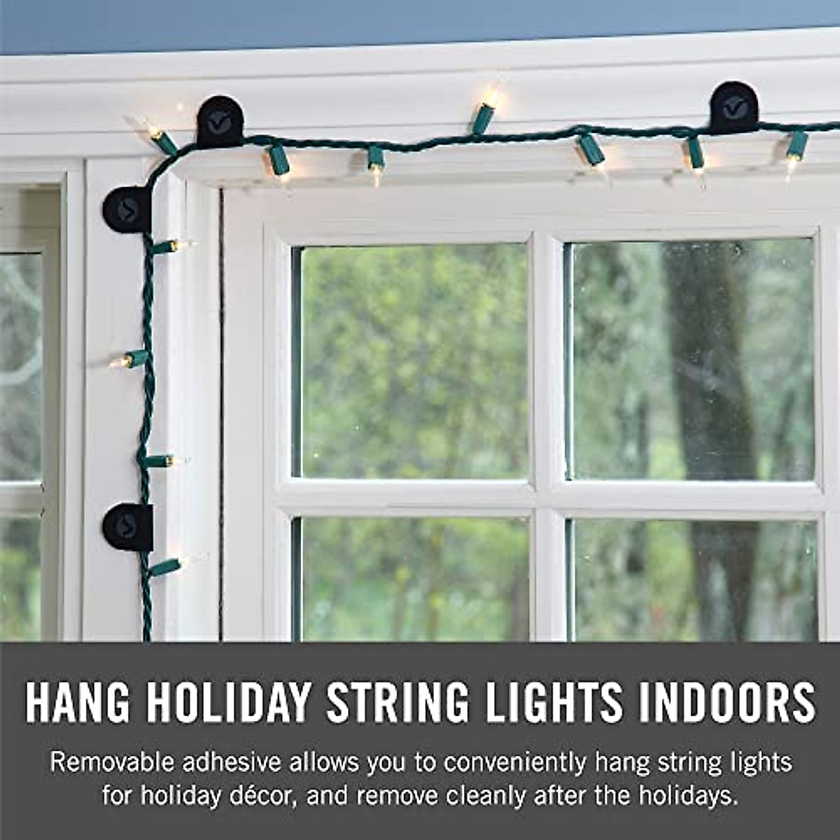 VELCRO Brand Cord Keepers | Soft Nylon Cable Clips Organize Wires in Home, Office, Desk or Nightstand | Removable Adhesive Back Holds Secure, Removes Clean | 10pk, Black