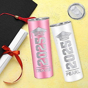 Personalized Graduation Gifts for Her Him, Custom Graduation Tumblers with Name,Class of 2025 Bulk Graduation Gifts,High School College Graduation Gift for Women Men Girls,Customized Graduation Cup