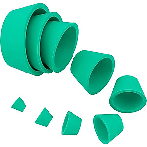 PAGOW Buchner Funnel Flask Adapter Set, Filter Adapter Cones Set, Tapered Collar Green, Lab Buchner Funnels-Wear-Resisting Smooth Surface Pack of 9