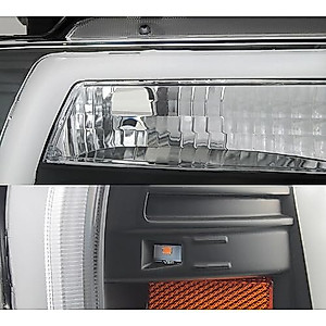 HH Building 2pcs Headlight Front Left Right Side Clear Lens Black Housing LED Extended Full Drl Tube Projector Headlights 7L3Z13008DA 5_444-FF15004V2-LB-BK B2204A0B2206A_2004_2005_2006_2007_2008_A30