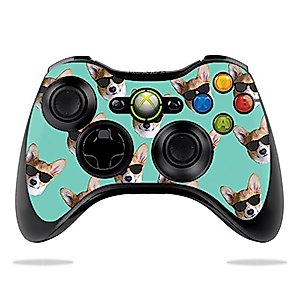 MightySkins Skin Compatible with Microsoft Xbox 360 Controller - Cool Corgi | Protective, Durable, and Unique Vinyl Decal wrap Cover | Easy to Apply, Remove, and Change Styles | Made in The USA