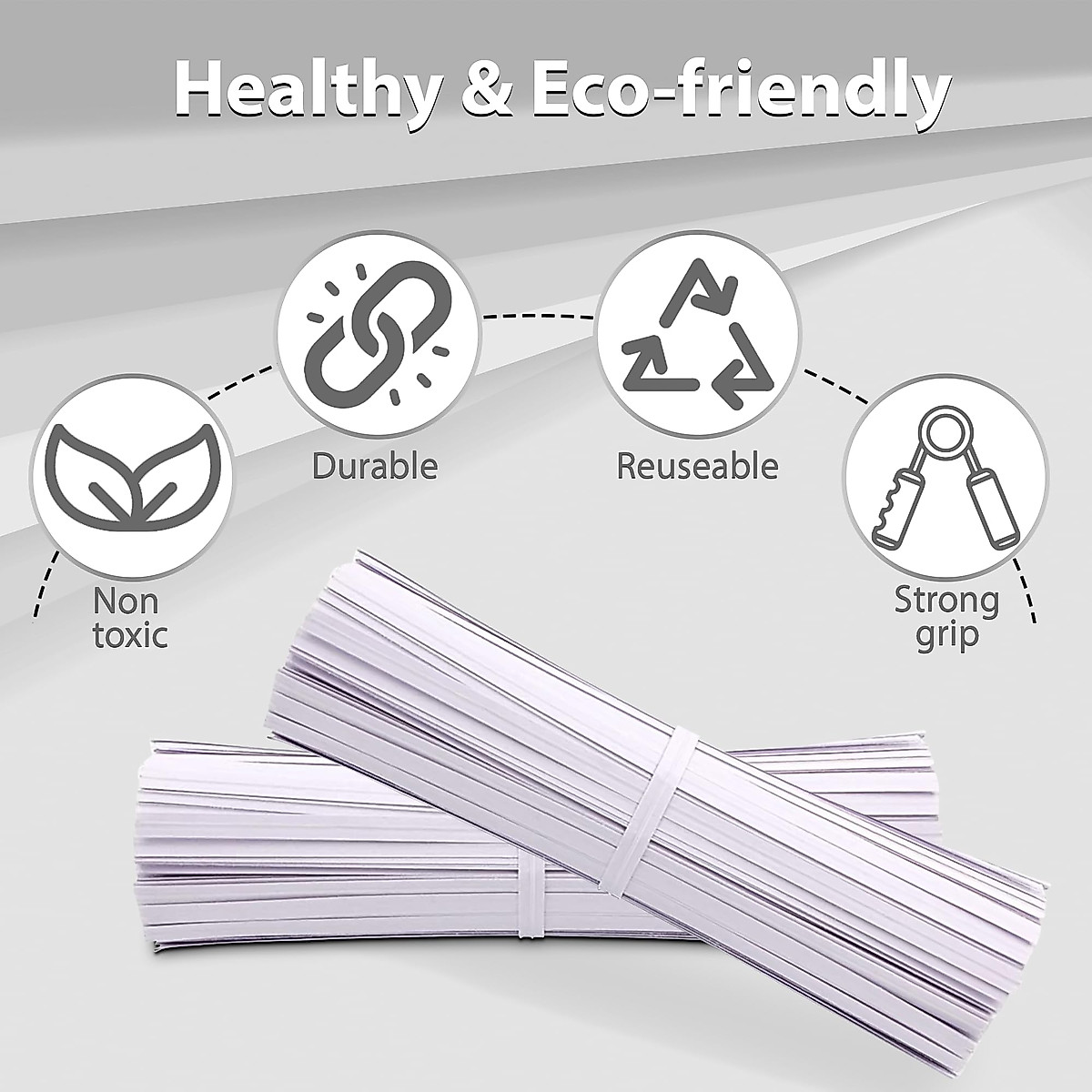 500 Pieces 5" Reusable White Paper Bread Twist Ties, White Twist Ties Bag Ties Twist Ties for Bags Bread Wire Ties Reusable Twist Tie for Treat bags Party Cello Candy Bread Coffee Bags Cake Pops