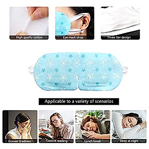 Steam Eye Mask for Dry Eyes Heated Eye Mask for Sleeping Eye Mask for Dark Circles and Puffiness Elimination Brighter Eyes & Less Lines Dry Eye Mask for Trouble Sleeper (Blue Unscented 12 PCs)