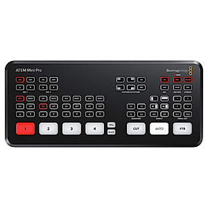 Blackmagic Design ATEM Mini Pro HDMI Live Stream Switcher with 6' High-Speed HDMI Cable & 10-Pack Straps Bundle