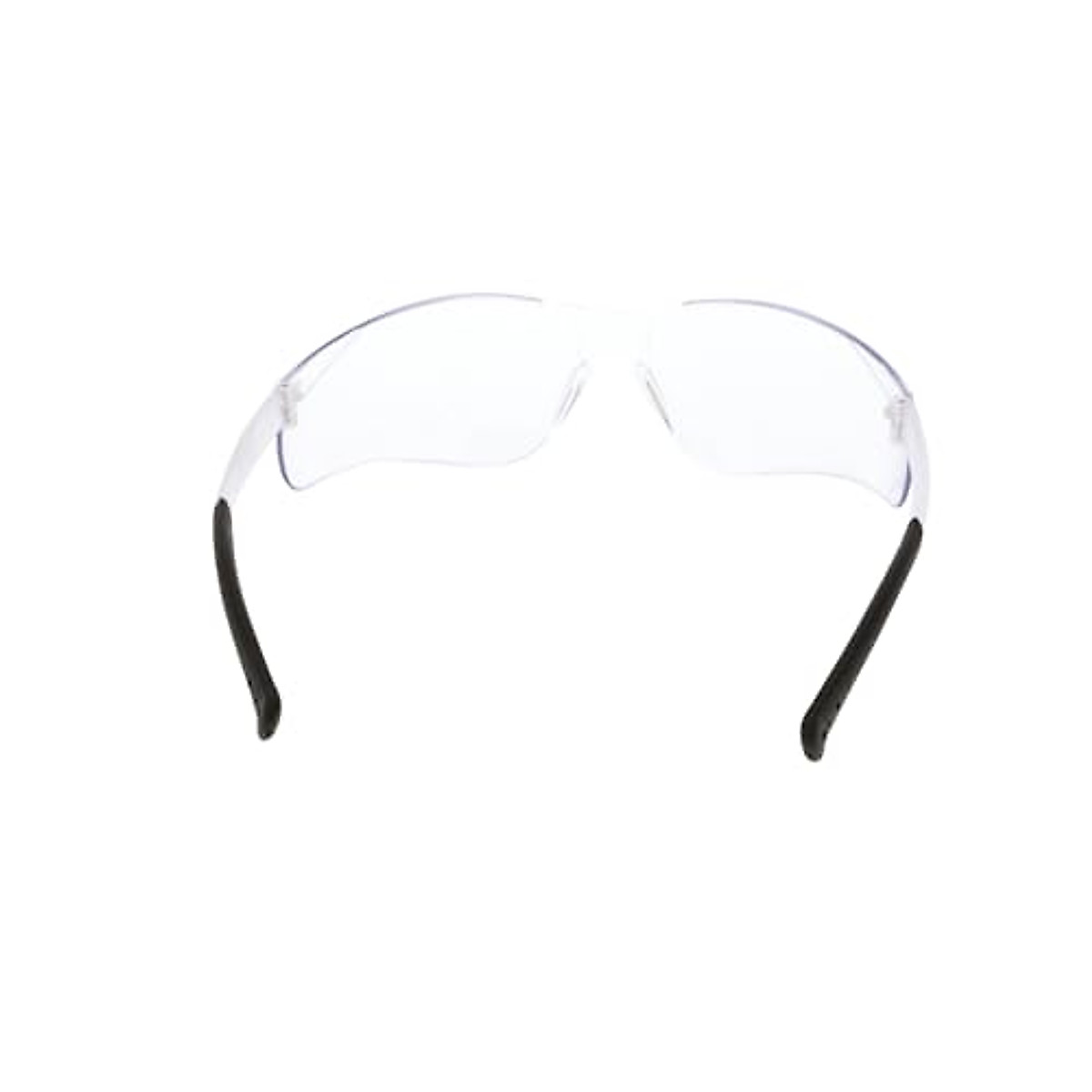 MCR Safety Glasses BK110 Clear Polycarbonate Lens with UV Protection and Scratch Resistant Coating, Soft Non-Slip Temple and Nose Piece, 1 Pair