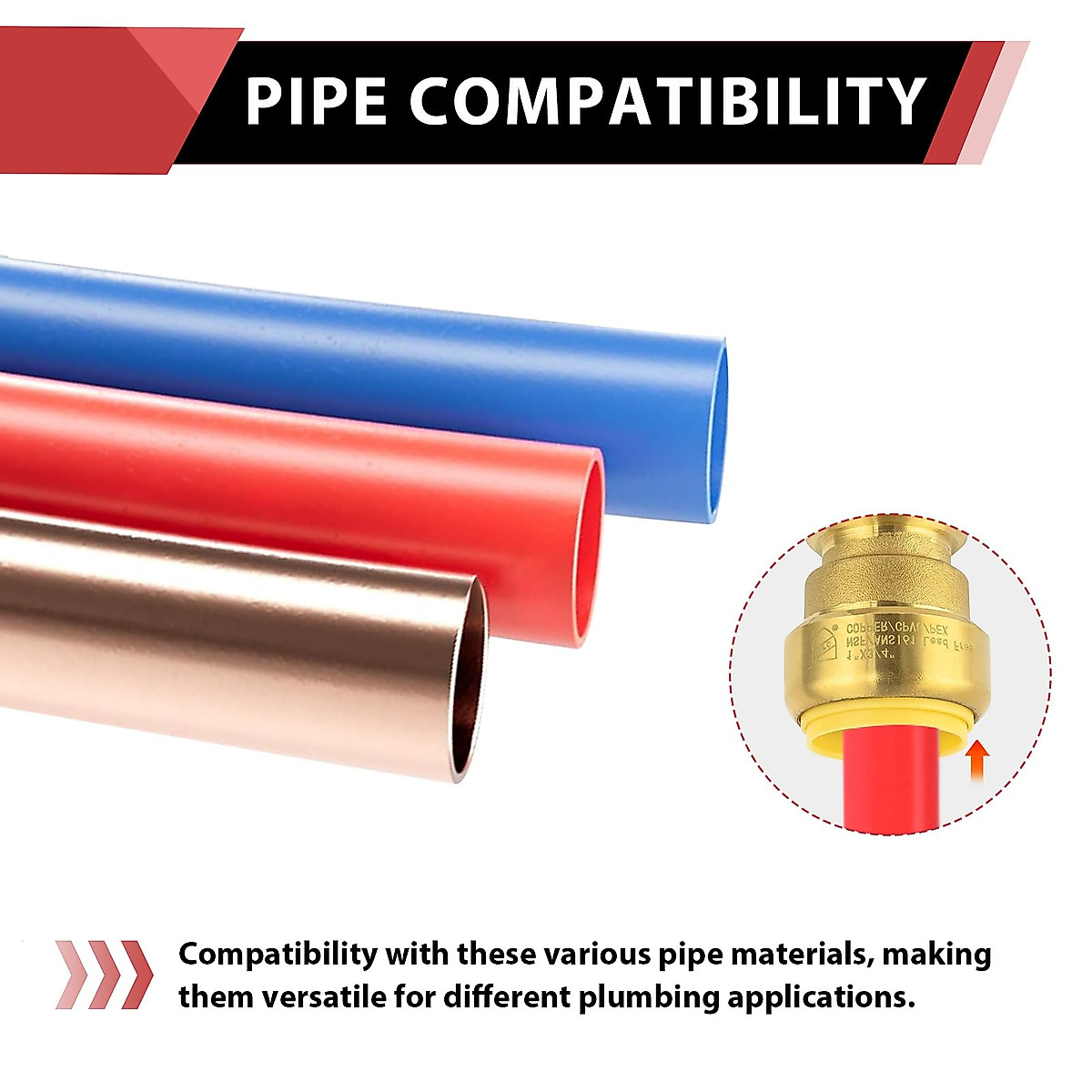 (Pack of 2) EFIELD 3/4 Inch x 3/4 Male Adapter Push to Connect Pex Copper, CPVC, 3/4 Inch, with a Disconnect Tool