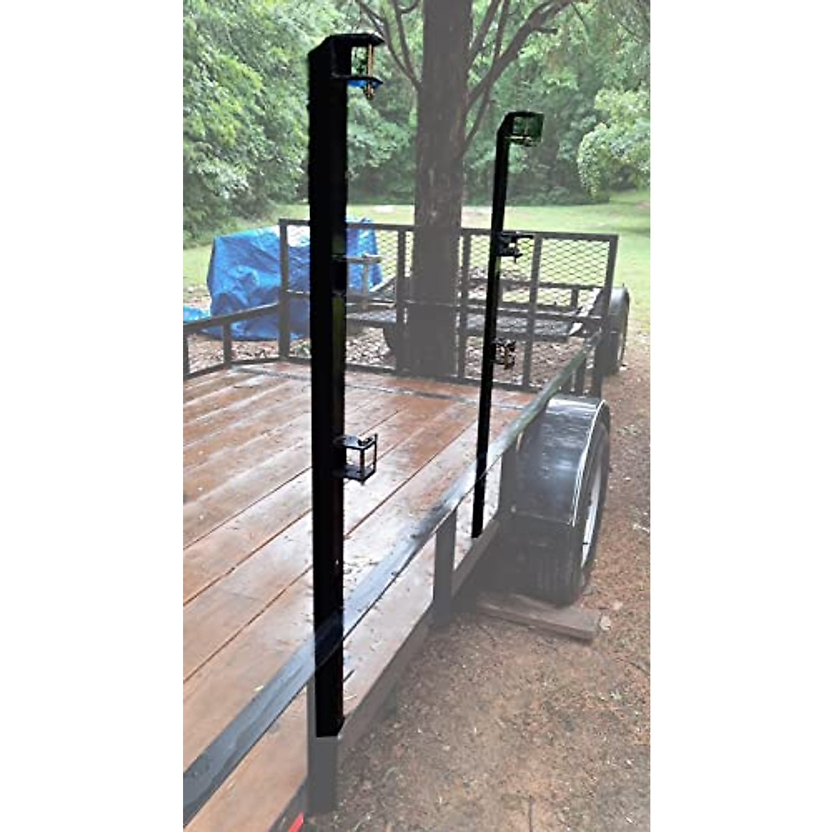 ECOTRIC Heavy Duty 3-Place Edgers Gas Weeder Trimmer Rack Holders for Open Landscape Trailer
