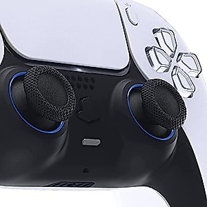 Yaner Glossy Replacement Accessories Accent Rings for DualSense 5 PS5 Controller - Controller NOT Included(Blue）