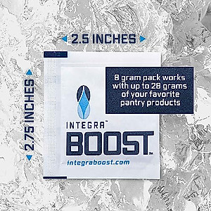 Integra Boost 62% RH Level - 8 Gram Size - Two-Way Humidity Control Pack - Includes Replacement Indicator Cards - Food Storage & Herbs Moisture Balancer for Up to 1oz (Pack of 6)
