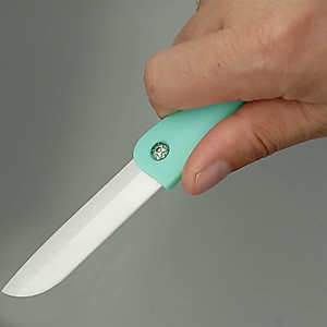 gajing Ceramic Folding Knife Set 3-Piece Fruit Paring Knife Lightweight 0.83 Ounce with 3 inches Blade For Travel,Picnic,Camping Carried by Women,Girls