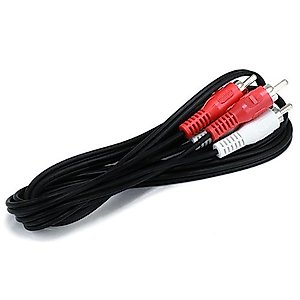 Monoprice 6ft 2 RCA Plug/2 RCA Plug M/M Cable - Black