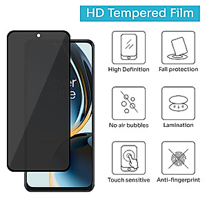Lokyoo 2 Pack Privacy Screen Protector for Oneplus Nord N30 5G [Anti-Spy Tempered Glass], Ultra HD, Anti-Scratch, Bubble-Free, Easy Install 9H Protective Glass for Nord N30