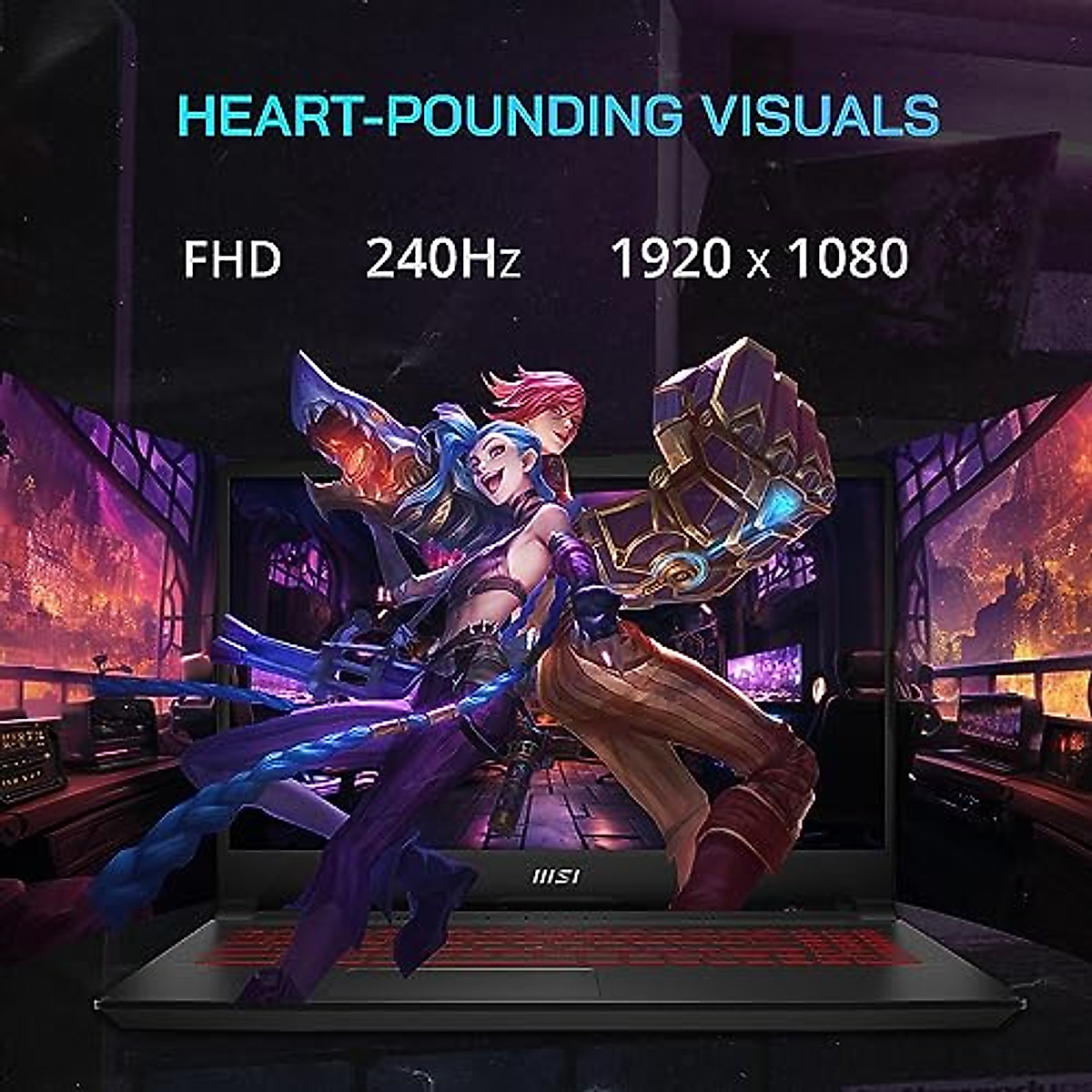 MSI Katana GF66 15.6” FHD Gaming Laptop, Intel Core i9-12900H, NVIDIA GeForce RTX 3070Ti, 32GB DDR5 RAM, 1TB PCle SSD, Backlit Keyboard, Nahimic Audio, WiFi 6, Black, Win 11 Pro, 32GB USB Card