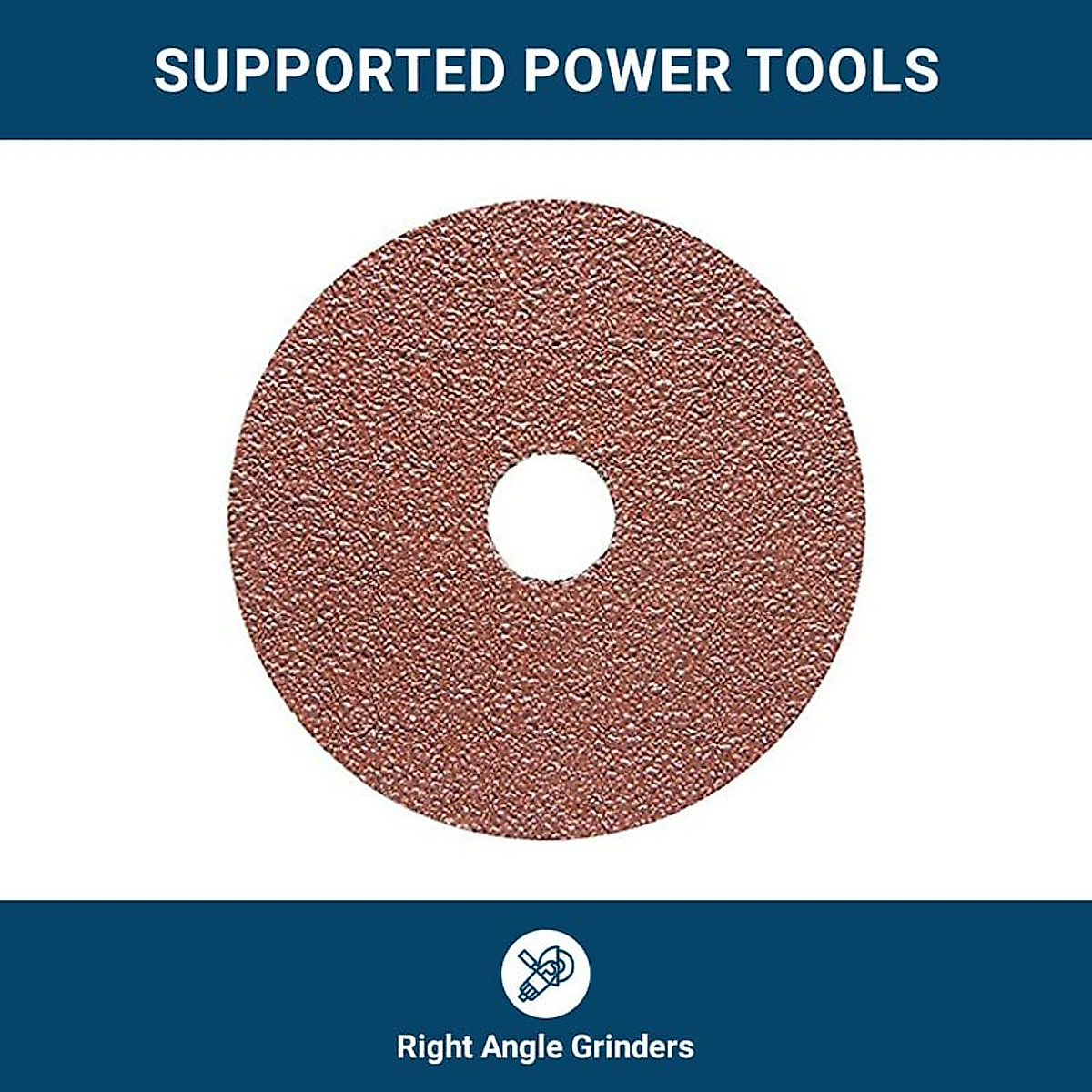 Benchmark Abrasives 4 1/2 Inch Sanding Discs Aluminum Oxide Resin Fiber Grinding Disc for Grinding, Stripping on Wood, Fiberglass, Metal, 7/8" Arbor Angle Grinder Sanding Disc, 25 Pack - 80 Grit