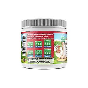 Calcium for Dogs and Cats - Fine Eggshell Powder - Strong Hip & Joint Supplement for Dogs and Cats- Dietary Supplement - No Additives - Pet's Friend Eggshellent Calcium 6oz