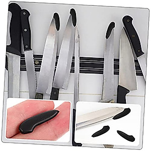 TOGEVAL 60 pcs for Cleaver Household Knife Tips Protector Protecting Flexible Caps Guards Point End and Anti-Scratch Sheath Blades Multi-Function Gags Cover Chef Plastic Sleeves