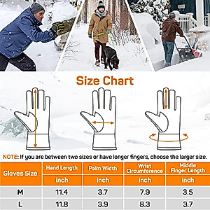 Dr. Prepare Heated Gloves for Men Women, 3200mAh Rechargeable Electric Battery, Thin Heated Motorcycle Work Gloves Liners, Touch Screen Gloves Winter Hand Warmer for Hunting Skiing Snowboarding M Size