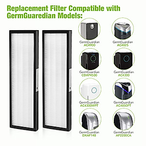 Housmile Replacement HEPA Filter B Compatible with G-guardian Models AC4825 AC4825E AC4825DLX AC4850PT AC4900CA AC4820 PureGuardian AP2200CA Plus 2 HEPA Filters and 4 Activated Carbon Filters -FLT4825