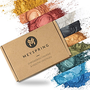 MEYSPRING Two Tone Collection - Mica Powder for Epoxy Resin - New Generation of Epoxy Resin Color Pigment - 100% Mineral, Skin-Safe, and Inert Pigment Powder for Epoxy Resin (Pigment Powder Set 100g)