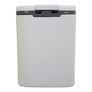 ACTION-1 2L Plastic Odor-Free Small Compost Bin, 5 x 5 x 7 inches, White