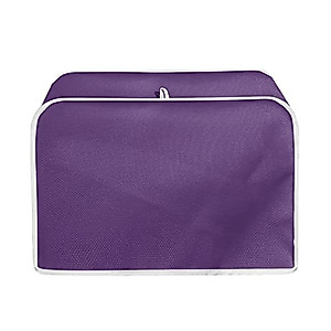 Coldinair Purple Toaster Cover 2 Slice Wide Slot Decorative,Small Kitchen Appliance Bread Maker Dust and Fingerprint Protection