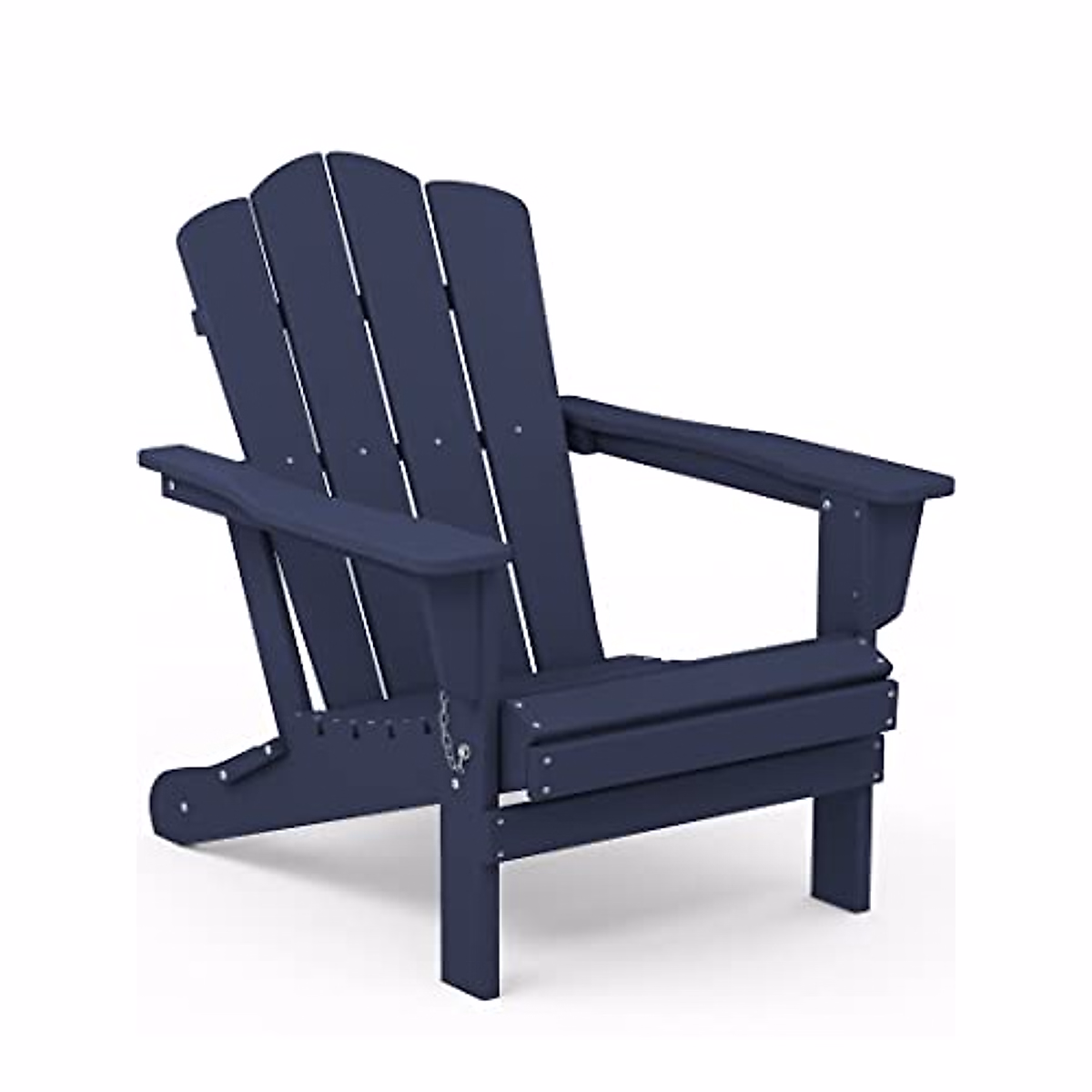 KINGYES Folding Adirondack Chair, HDPE All-Weather Adirondack Chair, Navy