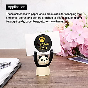 MECCANIXITY 1 Roll Paw Print Thank You Labels 1.5 Inch Adhesive Gold Dog Paw Tags for Greeting Card, DIY, Business, 500 Count/Roll