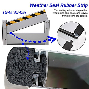 2.6ft 2ft 1.3ft 0.66ft Tall Flood Barriers Shield, Home/Garage Door/Front Doors Temporary Anti-Flood Wall - Detachable & Reusable, Aluminum Threshold Water Dams, with Reflective Warning Strip ( Color