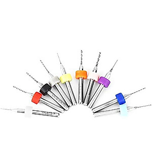 10Pcs/Set 0.3-1.2mm Print Circuit Board Drill Bits Carbide Micro Drill Bits Set PCB CNC Rotary Drilling Tool for Print Circuit Board Stone