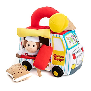 KIDS PREFERRED Curious George Ice Cream Truck Playset with Music and Plush Toys