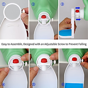 2 Pack Laundry Detergent Cup Holder Fabric Softener Drip Cup Holders Drip Catcher Tray with Fixing Screw Detergent Drip Catcher and Drip Tray Removable Silicone Pad LVYOUIF