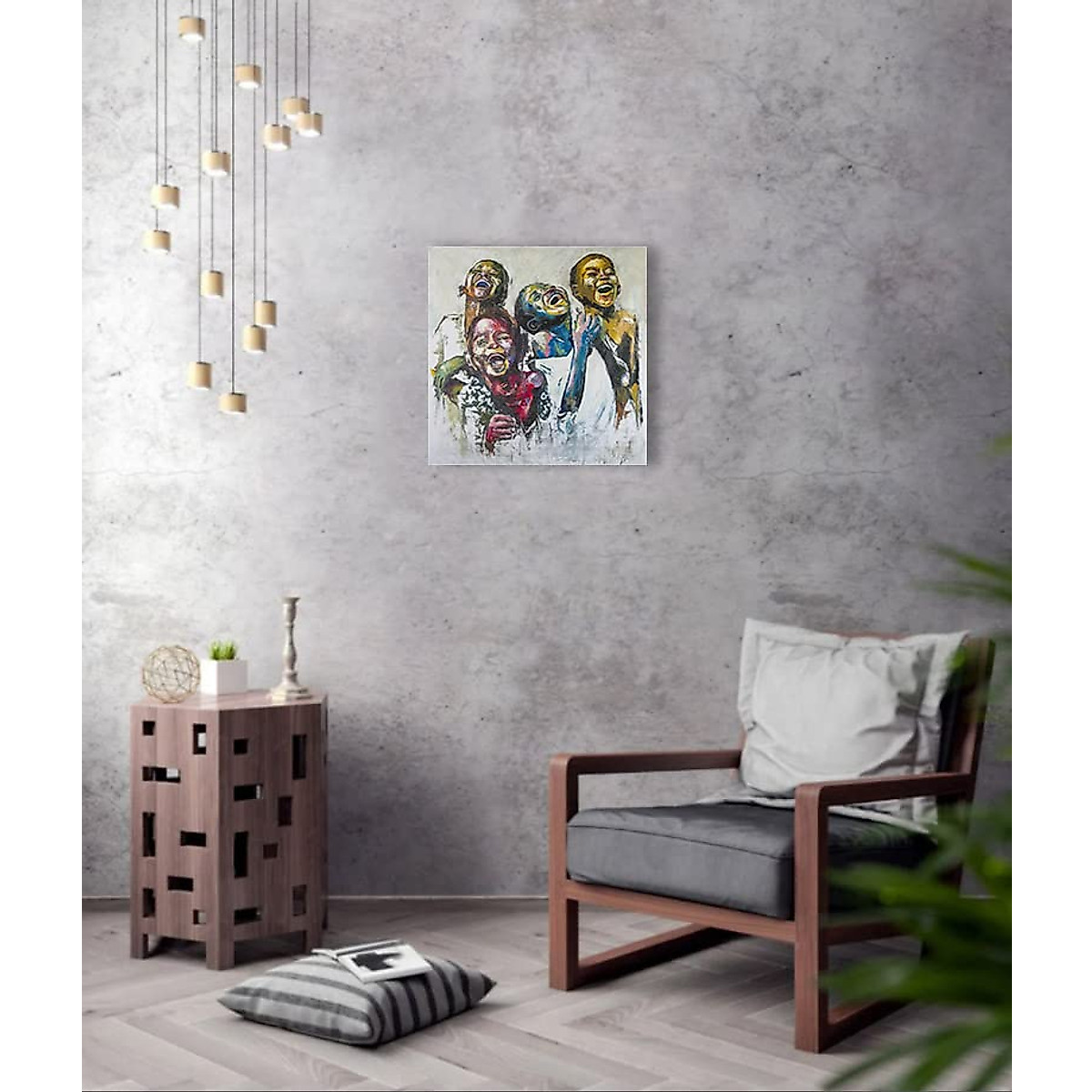 African-American children's canvas wall art posters & prints 4 happy children innocent children bright smiles original heart home decorative art wall canvas art printing art decorative paintings posters can be used for bedroom study living room children's
