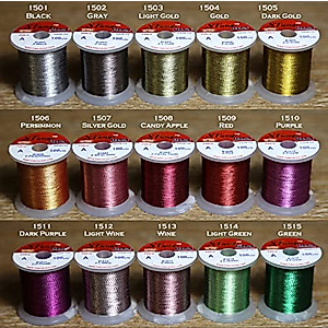 Hitena Rod Wrapping Thread - Metallic Zebra (Jasper) Winding Thread