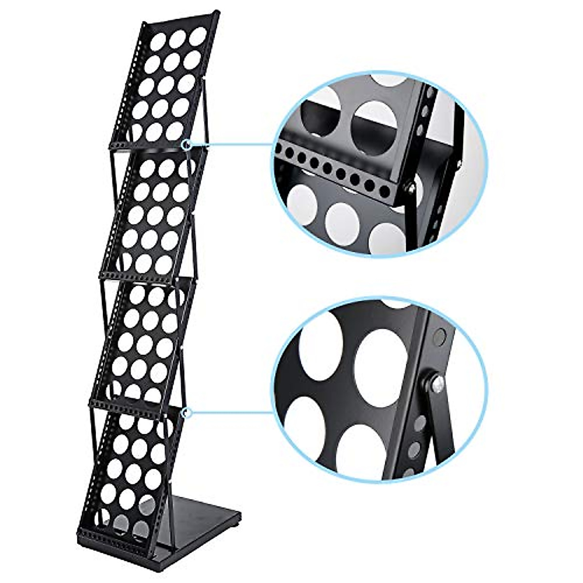 Polmart Brochure Magazine Catalog Literature Display Rack, 4 Pockets