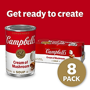 Campbell's Condensed Cream of Mushroom Soup, 10.5 Ounce Cans (Pack of 8)