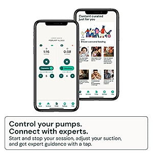 Willow Go Breast Pump | Willow Wearable Double Electric Breast Pump, Hands Free, Cord Free | Discreet and Quiet in Bra Design with app Control | 21mm and 24mm Flange