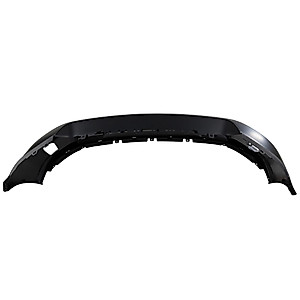 Evan Fischer Front Bumper Cover Compatible With 2013-2018 Ram 1500, Fits 2019-2023 1500 Classic, Primed For Models With One Piece Bumper Type, Ram Logo on Grille, With Fog Light Holes