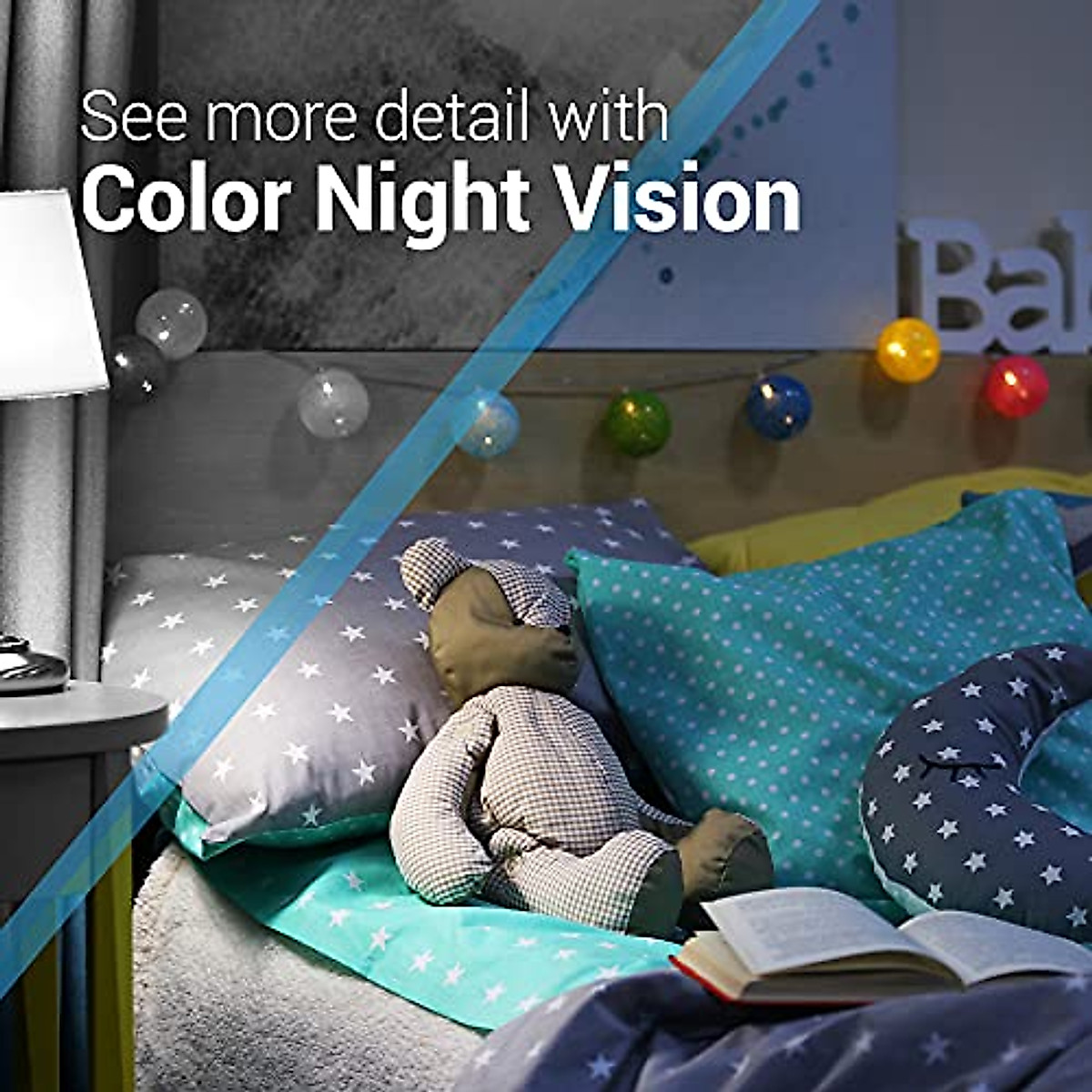 Bosma CapsuleCam Pro Baby Monitor, Indoor Security Camera with Phone app, 1080p HD WiFi Camera with 2 Way Audio, 162° Super Wide Angle, Color Night Vision, Motion & Sound Detection, Free Local Storage
