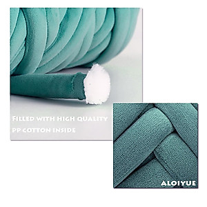 Aloiyue Chunky Blanket Yarn Dark Green 1lbs,Super Bulky Velvet Thick Big Arm Knitting Cotton Yarn for Crocheting DIY Throw Blanket, 1.1lbs/17.6oz/22yards