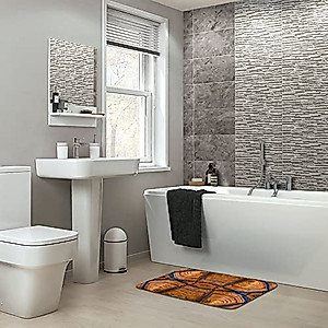 Turtle Carapace Bathroom Rug Mat, Extra Soft and Absorbent Microfiber Bath Rugs, Non-Slip Plush Bath Carpet, Bath Mats for Bathroom Floor, Tub and Shower 16x24 Inches