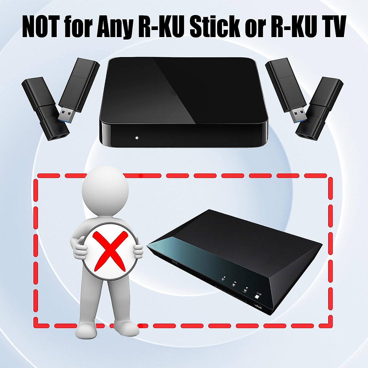 Universal Replacement Remote Control Compatible with Roku Express，for Roku Box, for Roku Player，for Roku Premiere，Compatible for Roku 1/2/3/4 (HD,LT,XS,XD).(NOT for Roku Stick and Roku TV)(Pack of 2)