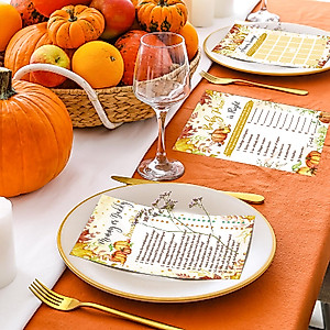 Fuutreo 145 Pieces Thanksgiving Baby Shower Party Games Sets, 125 Pumpkin Theme Baby Shower Games Paper Cards with 20 Editable Pencils Gifts for Fall Harvest Family Party Game Supplies