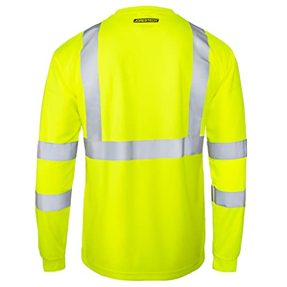 JORESTECH Safety T Shirt Reflective High Visibility Long Sleeve Yellow/Lime ANSI Class 3 Level 2 Type R TS-02 (L)