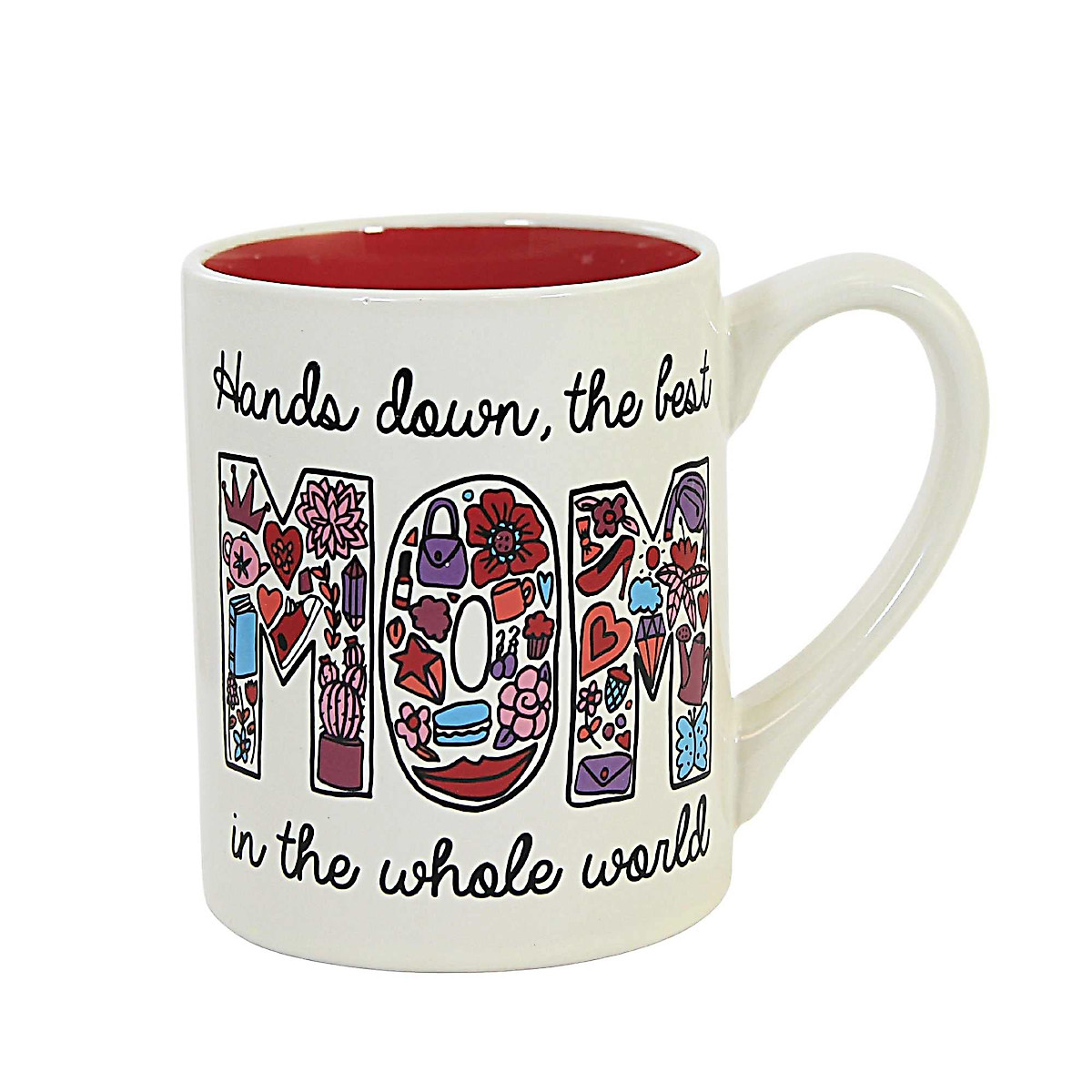 Enesco Simply Mud Mom Mug, 4.13 Inch, Multicolor, 14 oz