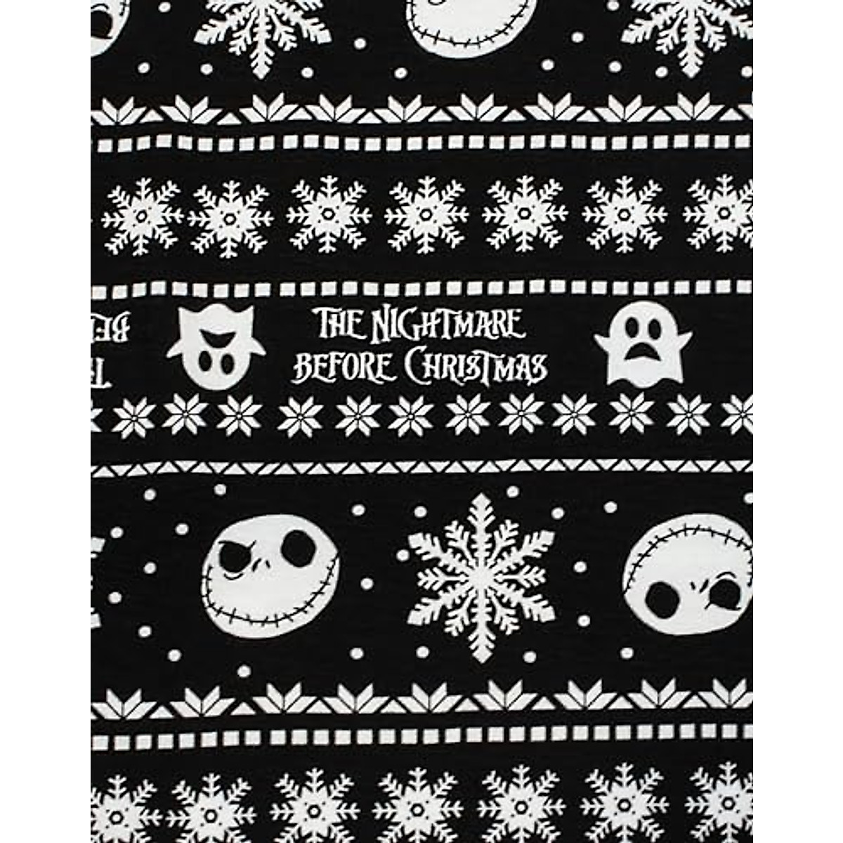 Disney The Nightmare Before Christmas Loungepants For Men | Adults Jack Skellington Pajama Trousers | Black PJ Bottoms