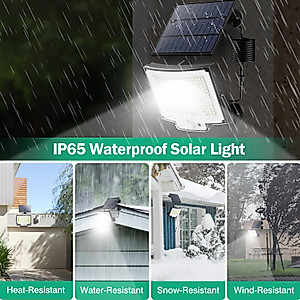 iMounTEK Solar Flood Lights Outdoor, 228 LED Motion Sensor Outdoor Lights with Remote, IP65 Waterproof Solar Security Lights Outdoor with Detachable Solar Panel for Patio, Garage, Porch, Backyard