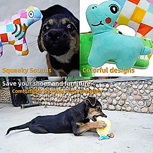 MIXCOTIA Dog Toys 25 Pack Squeaky Puppy Toys for Small Dogs Plush Squeak Dog Toy Rope Puppies Chew Toys for Fun and Teeth Cleaning Pet Toys
