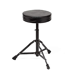 Ashthorpe 5-Piece Complete Full Size Adult Drum Set with Remo Batter Heads - Red